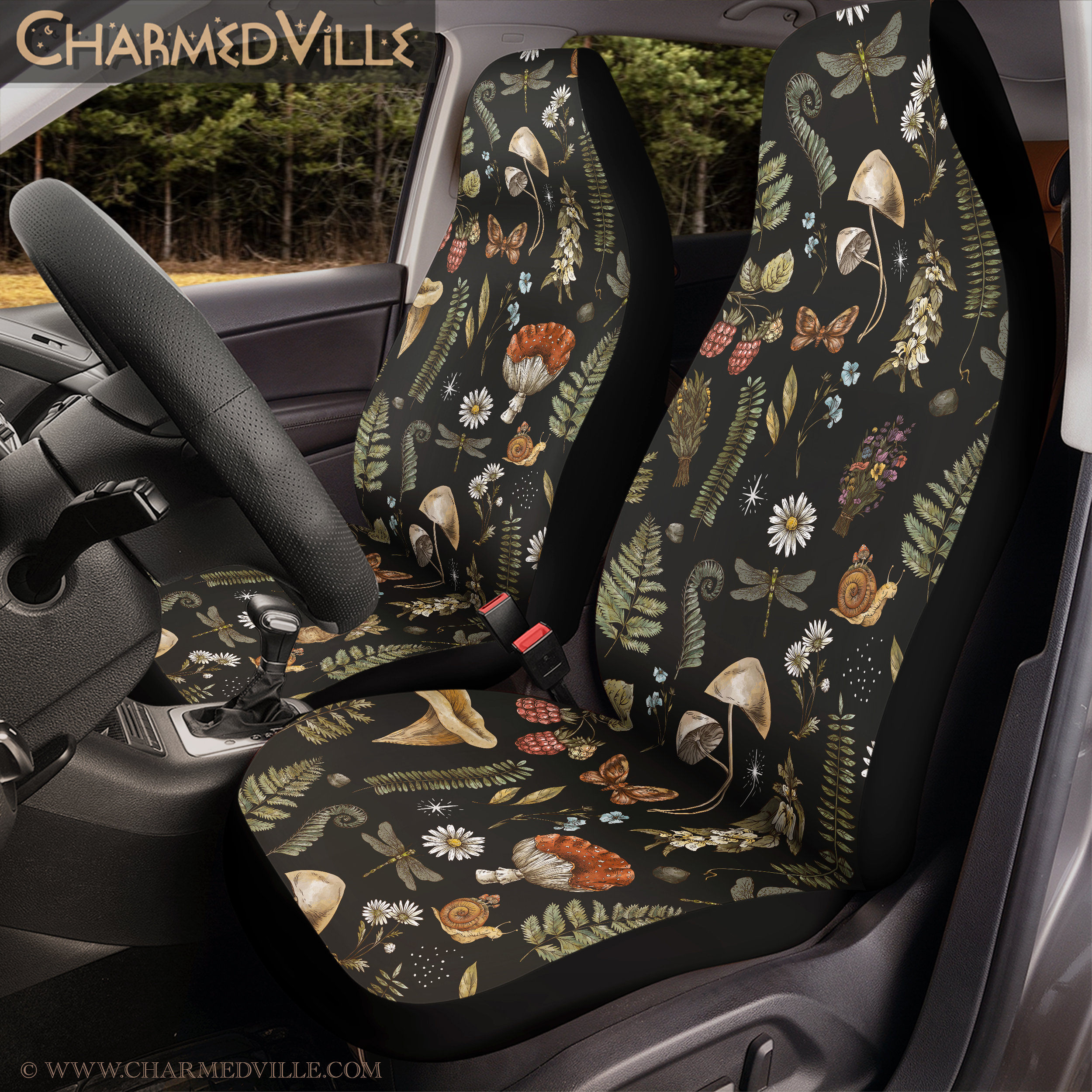 Cottagecore Car Accessories Full Set/rear/front/back/dog/car - Etsy