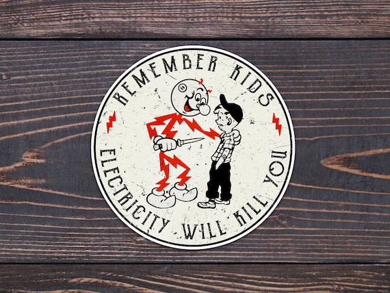Reddy Kilowatt Stickers Electricity Will Kill You Remember - Etsy