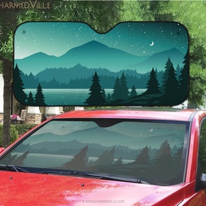 Nature Car Sunshade, Green Sun Shade for Windshield, Car Accesories ...