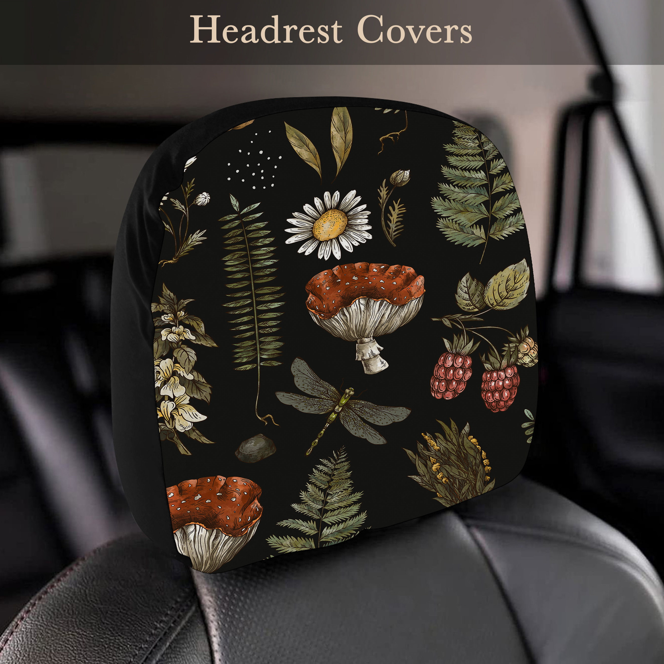 Cottagecore Car Accessories Full Set/rear/front/back/dog/car - Etsy