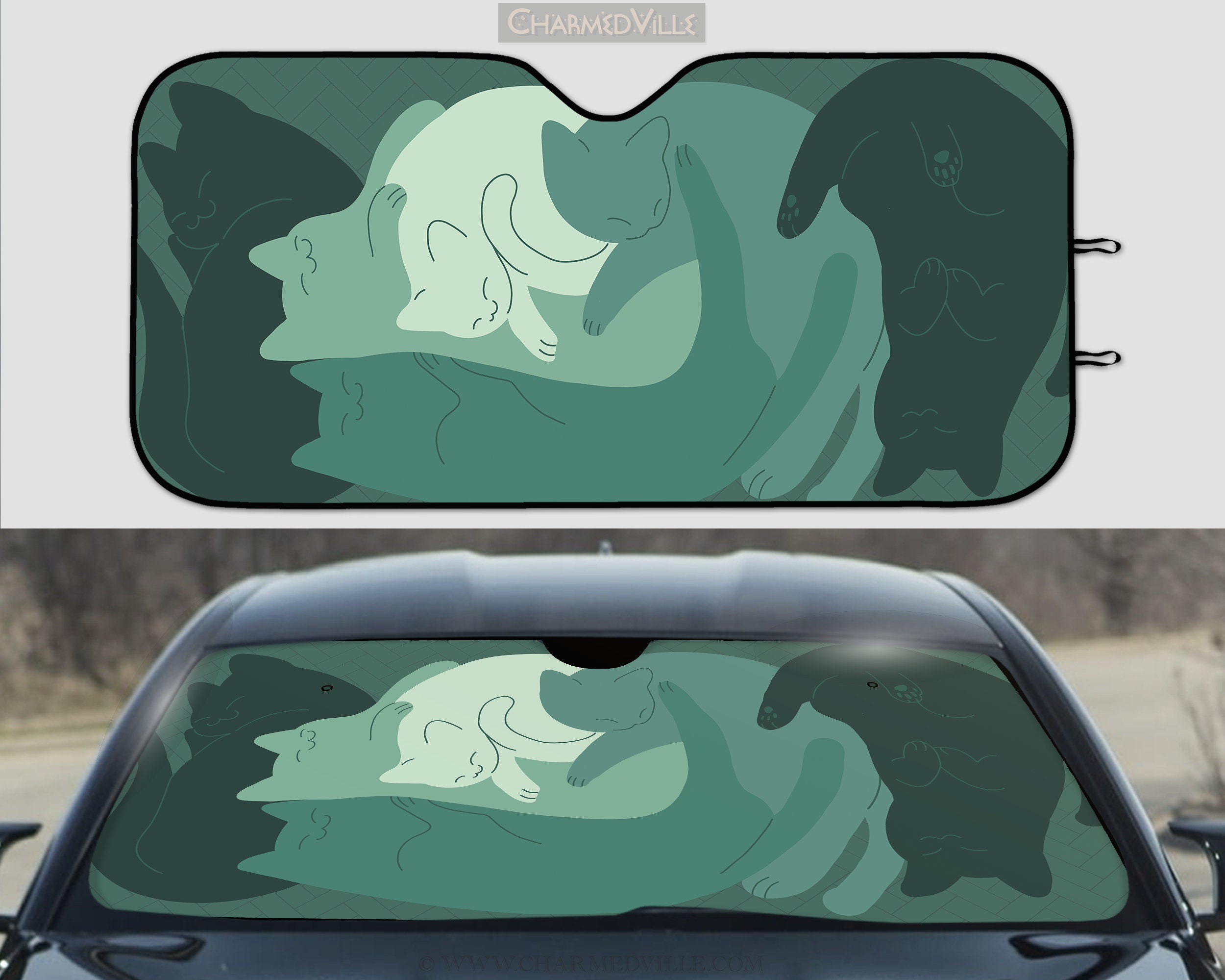 Cats Sun Shade for Car Cute Windshield Sunshade UV - Etsy