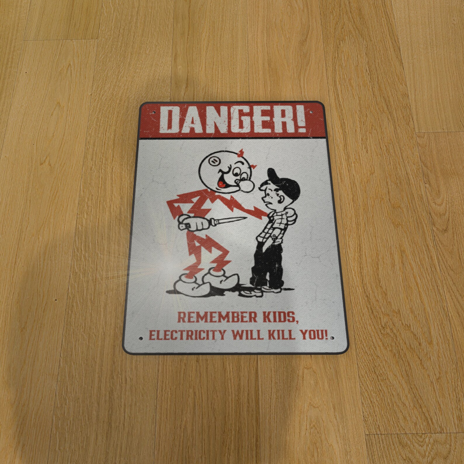 Reddy Kilowatt Sign. Danger Electrical Hazard! Metal Sign, Remember ...