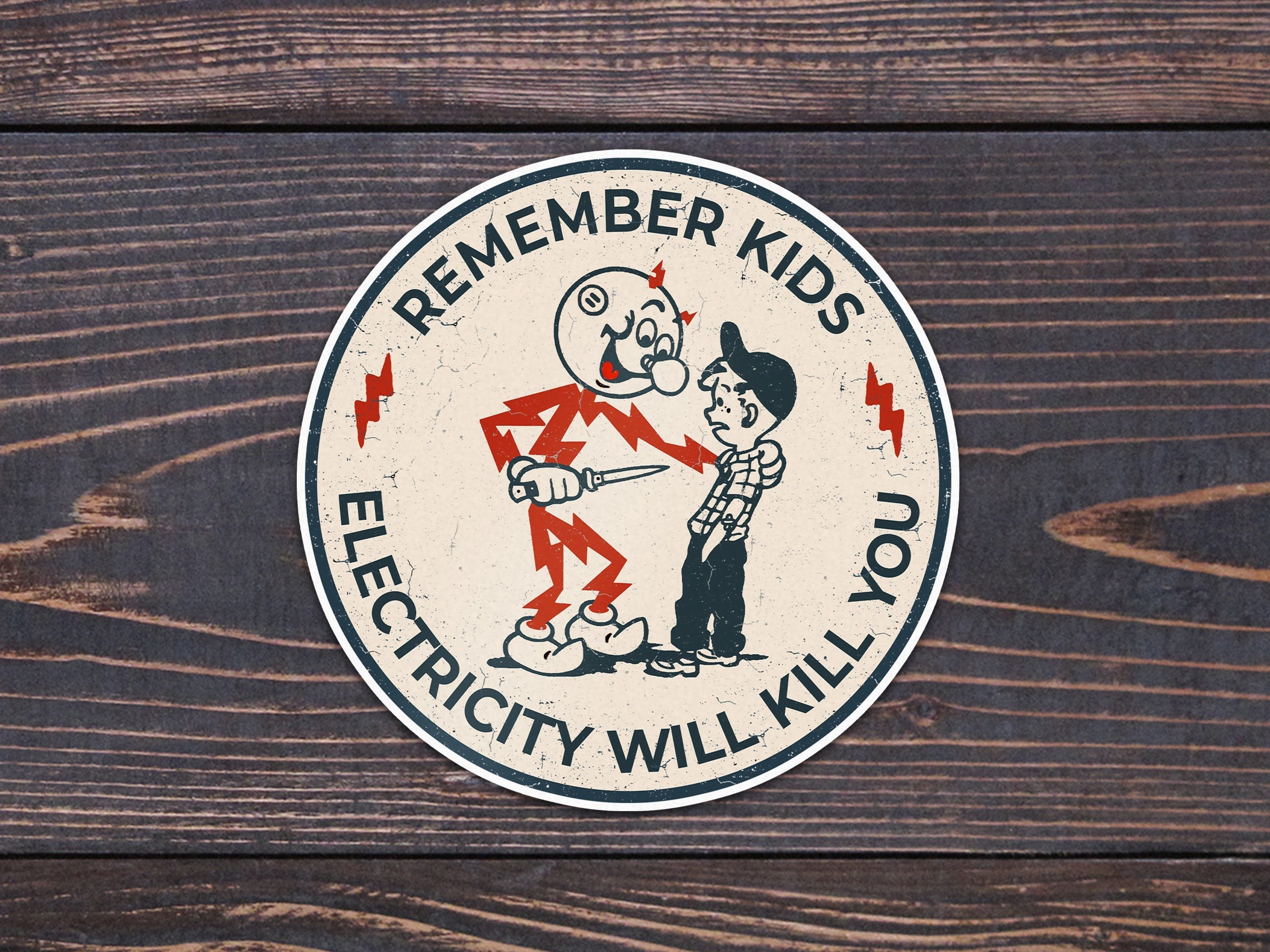 Reddy Kilowatt Sticker Remember Kids Electricity Will Kill - Etsy