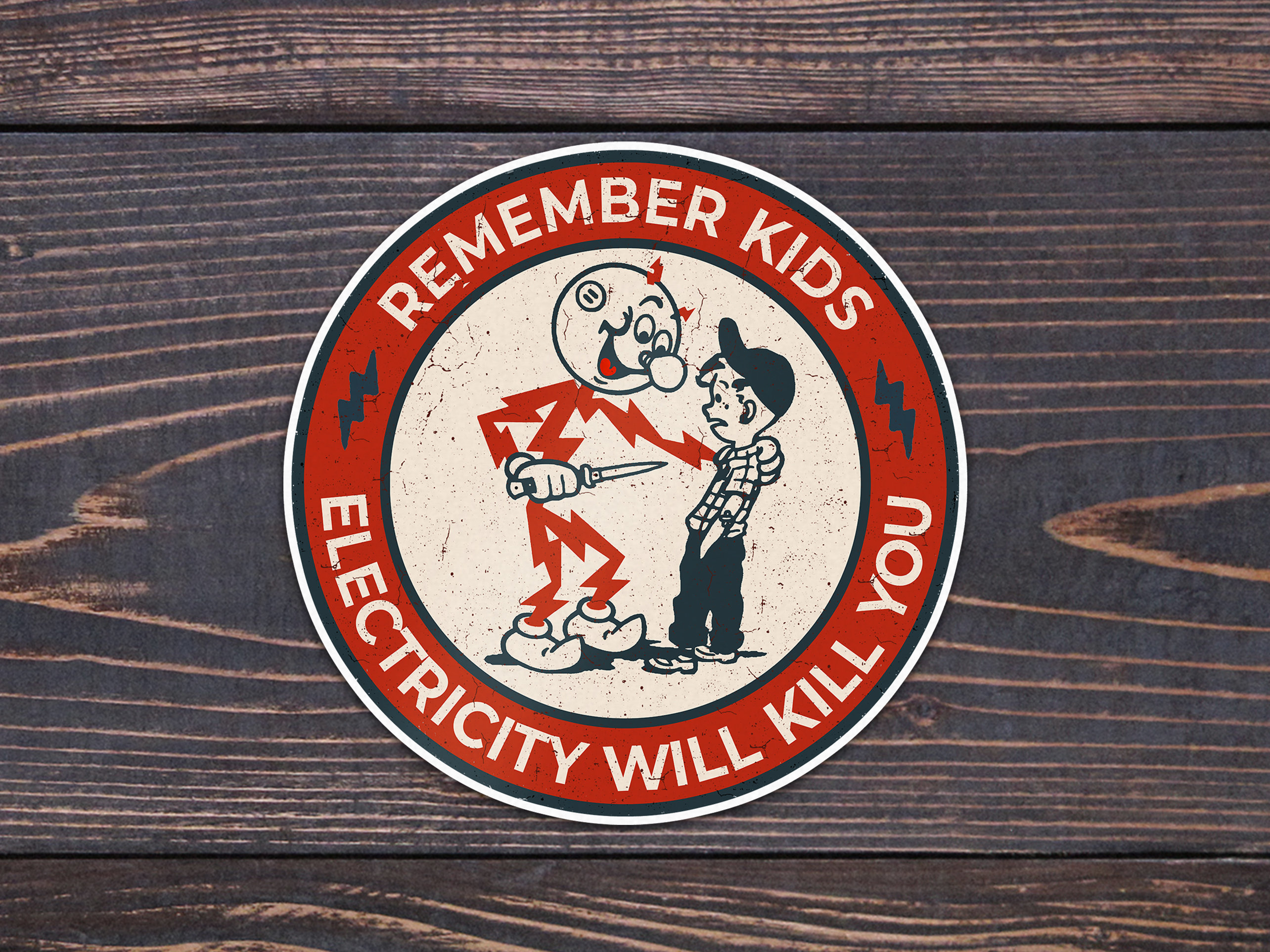 Reddy Kilowatt Stickers Electricity Will Kill You Remember - Etsy