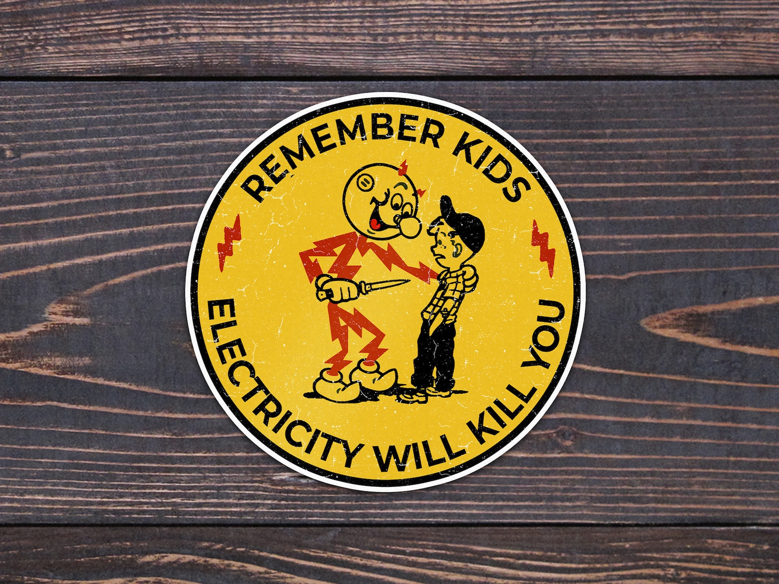 Reddy Kilowatt Stickers, Electricity Will Kill You! Remember Kids ...