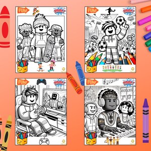 Roblox Coloring Book Gift, School Teacher Project, Roblox PDF, Roblox ...