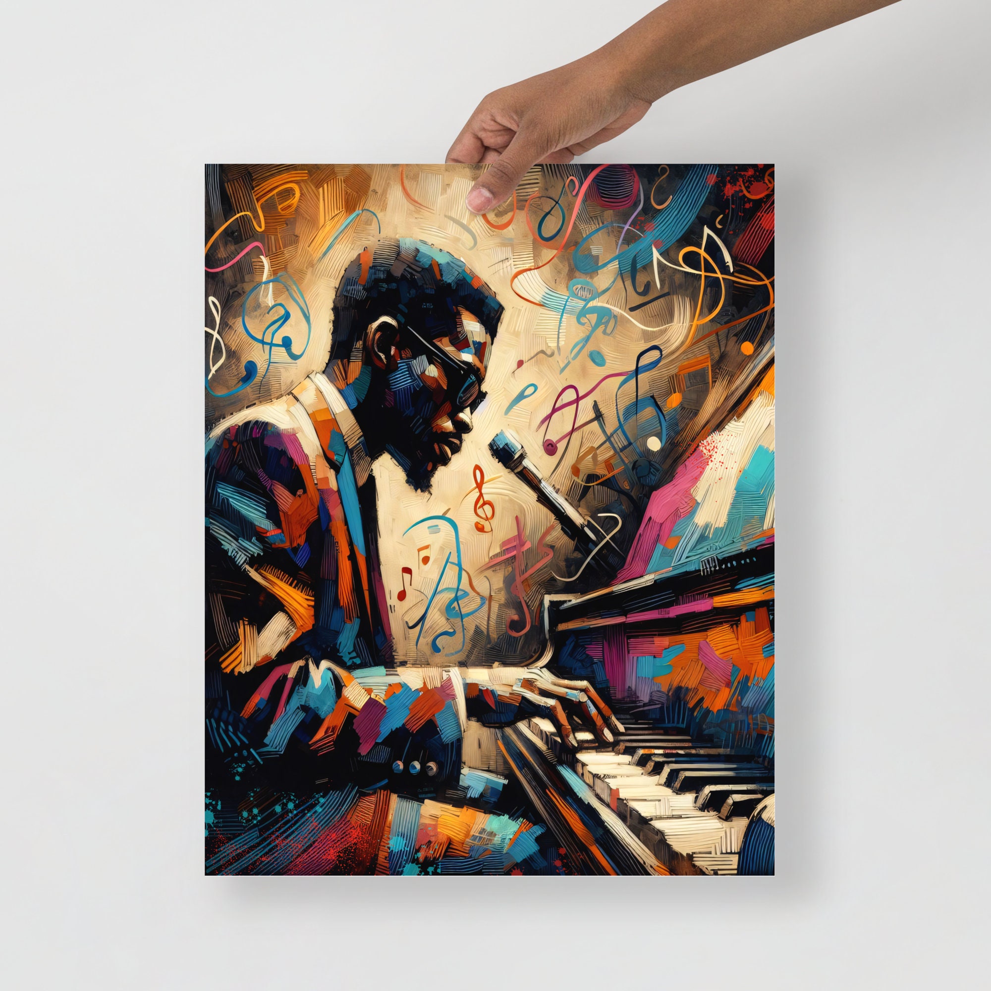 Afro Jazz Player, Piano Player, Jazz Art, Afro Wall Art, African ...