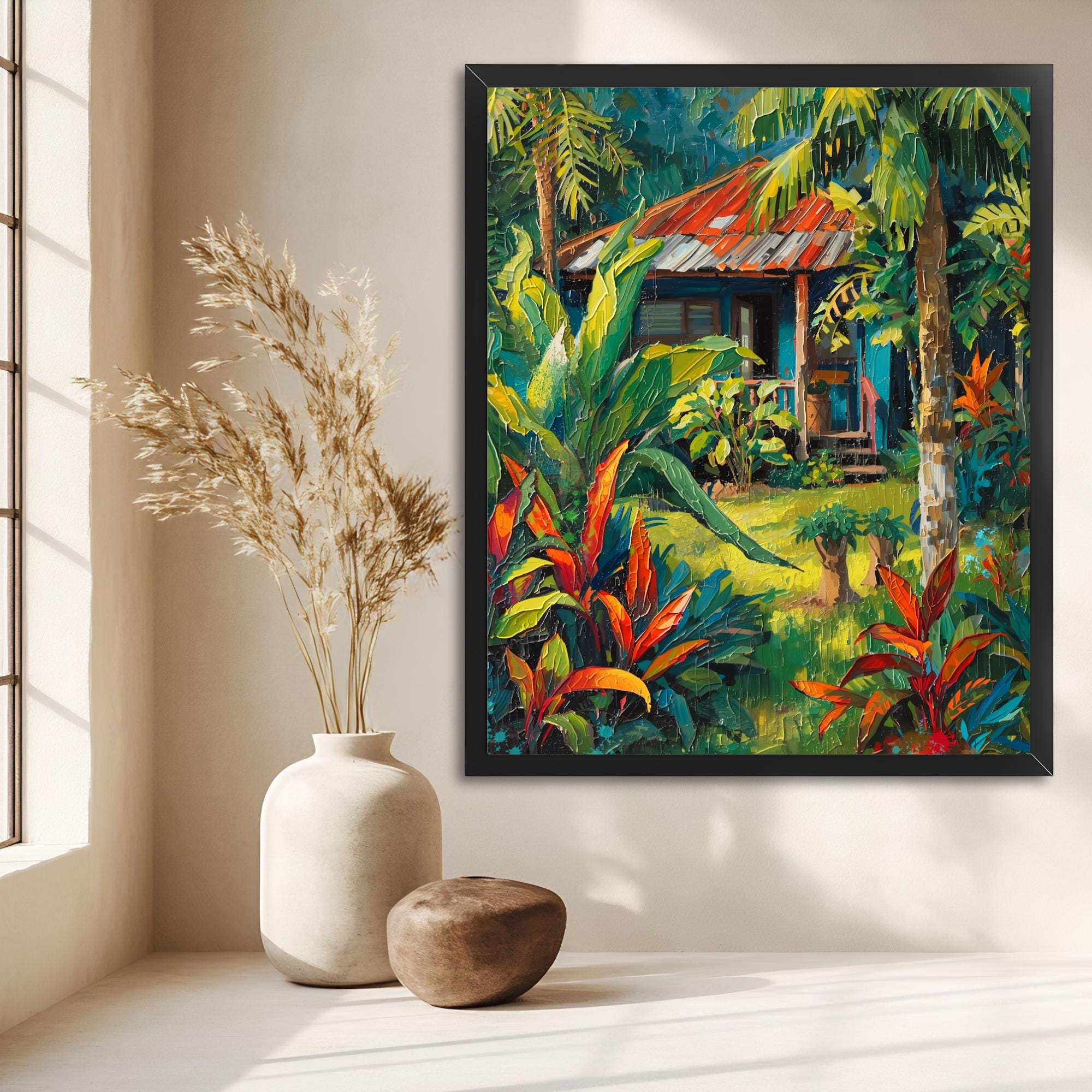Caribbean Art Poster, Island Wall Art, Caribbean Canvas Style Wall Art ...