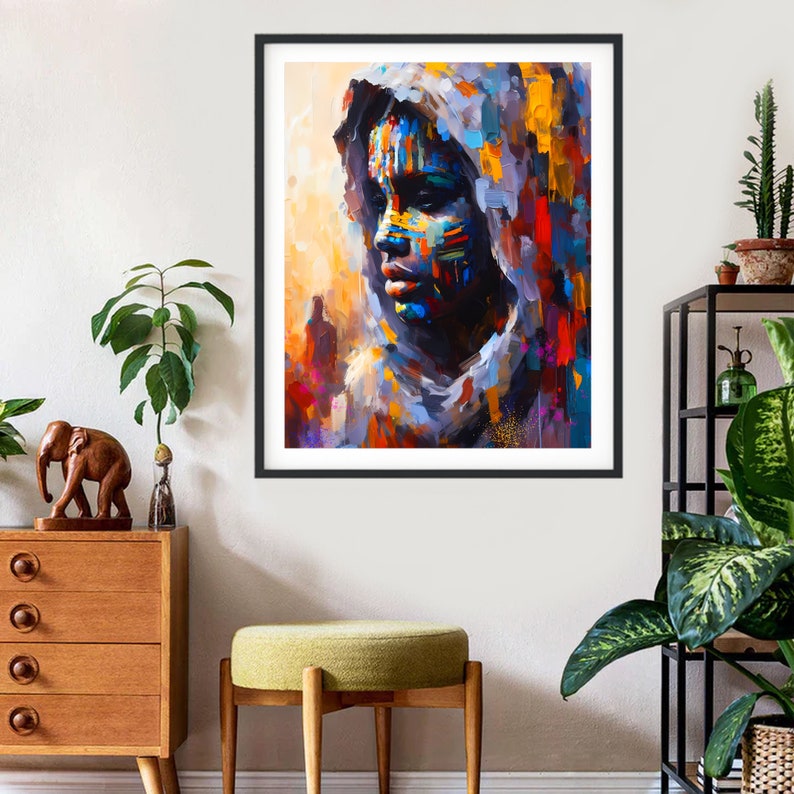 Tuareg Woman Poster | Nubian Princess Wall Art | Afro Wall Art ...