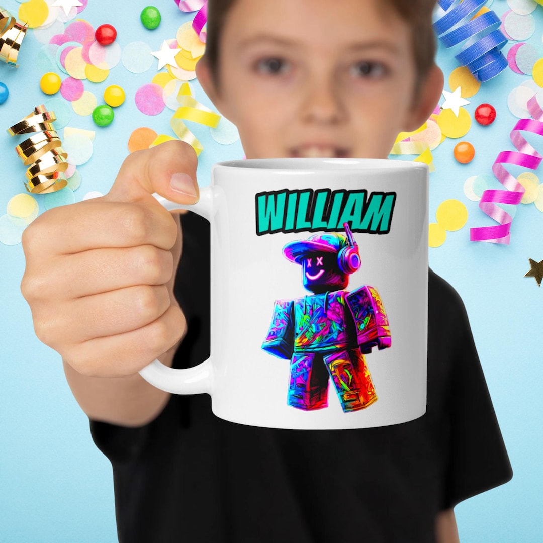 Roblox Mug, Roblox Personalized Mug, Roblox Cup, White Glossy Mug Gift ...