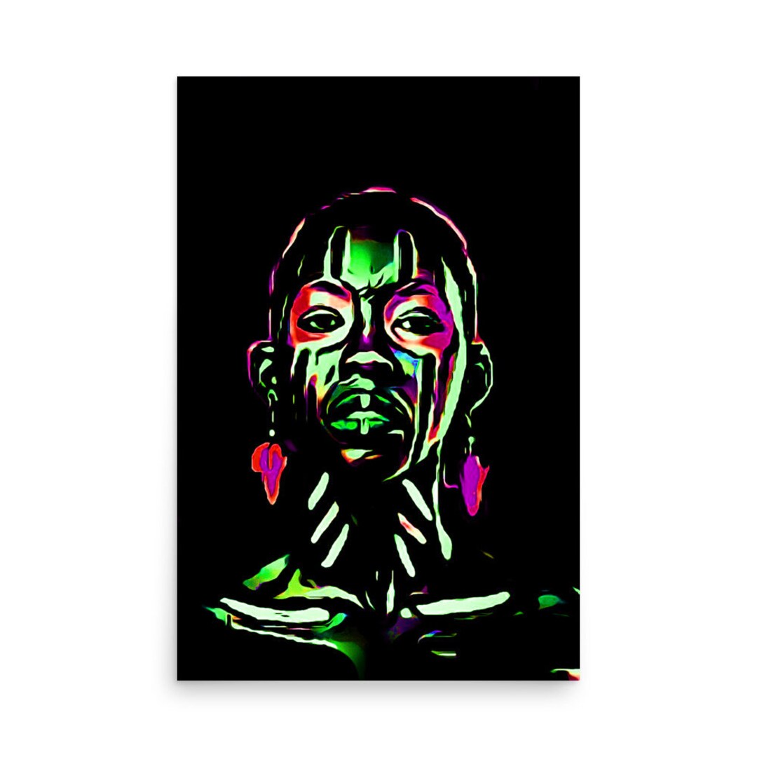 Nubian Poster - Dahomey Warrior - Unique Inspiring Gift - Black Pride ...