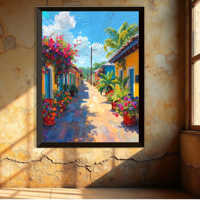 Caribbean Art Poster, Island Wall Art, Caribbean Canvas Style Wall Art ...