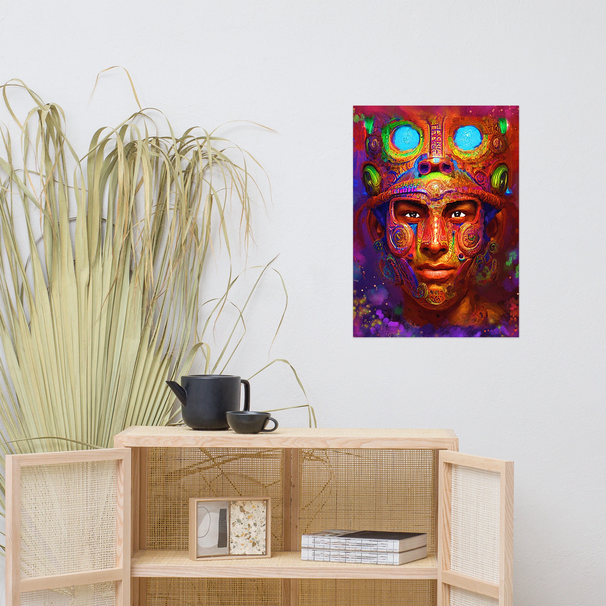 Mayan Warrior Poster Tribal Warriors Mayan Wall Art Mexican - Etsy