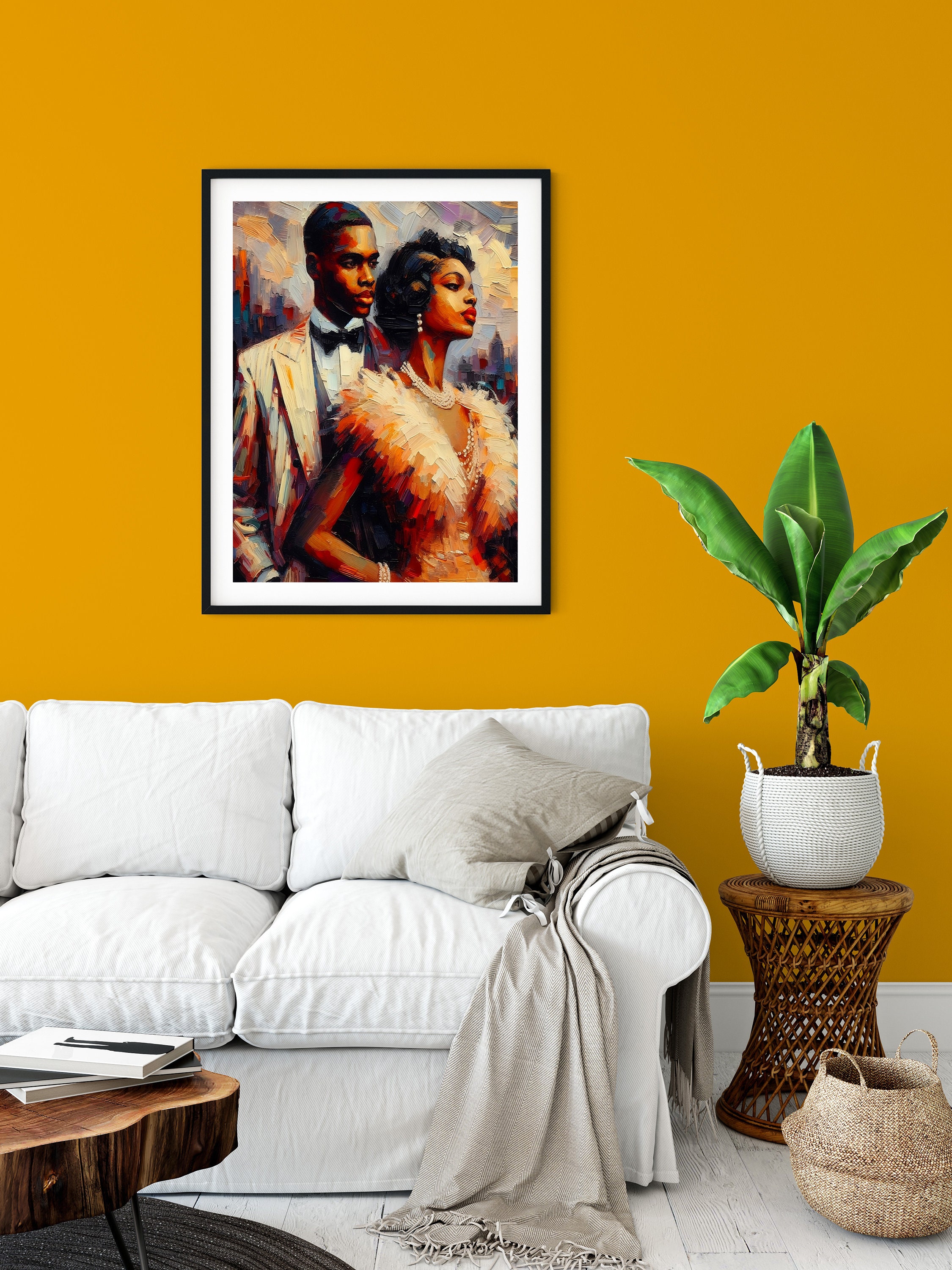 Black Couple Poster | Harlem Renaissance | Afro Wall Art |african ...