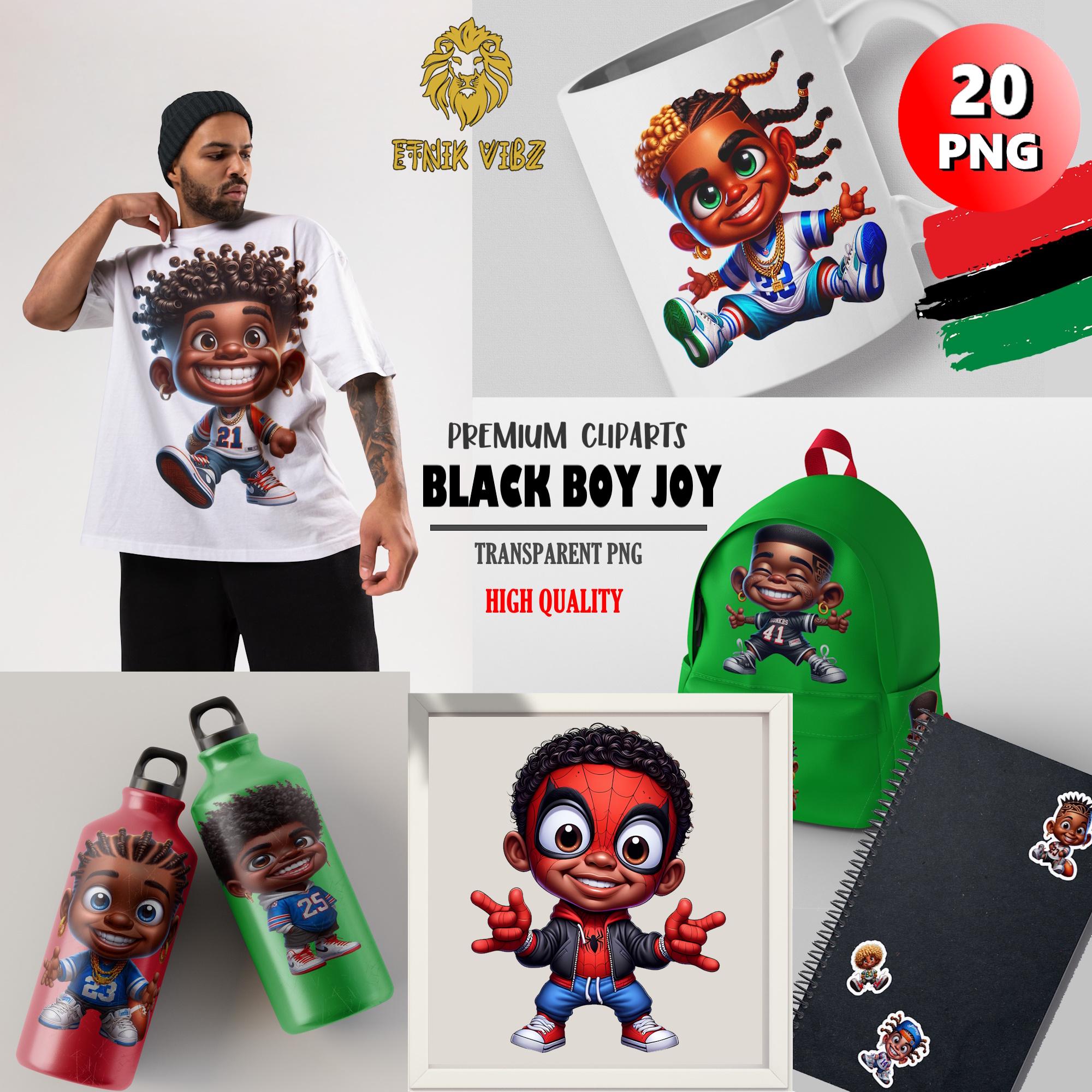 20 Cute PNG Black Boy Superhero Clipart Set, Black Boy Prints, Instant ...
