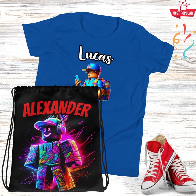 Roblox Personalized Bag, Roblox Bag, Roblox Drawstring Bag, Roblox ...