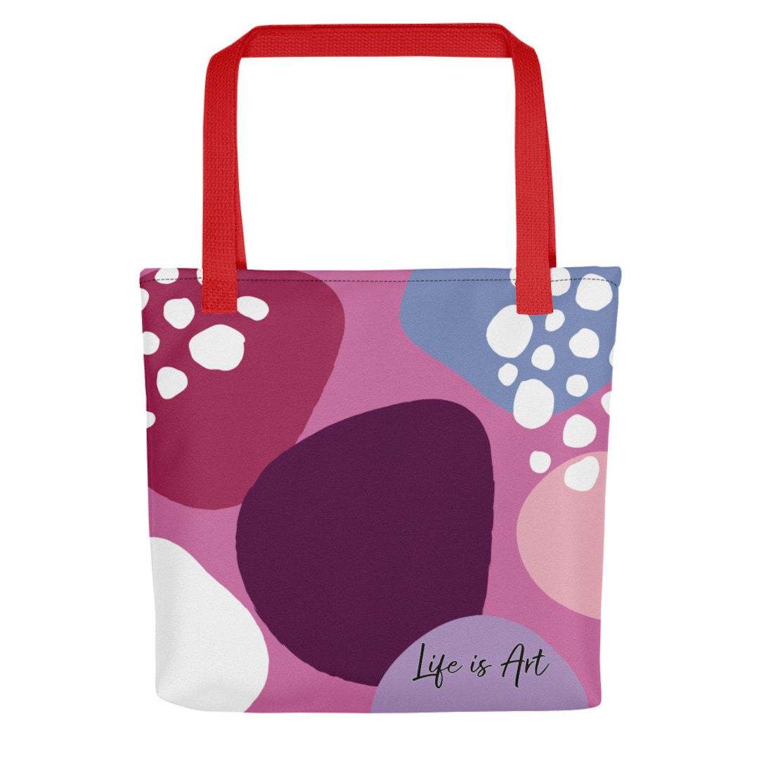 Abstract Art Print Tote Bag: Stylish Polyester Fabric - Etsy