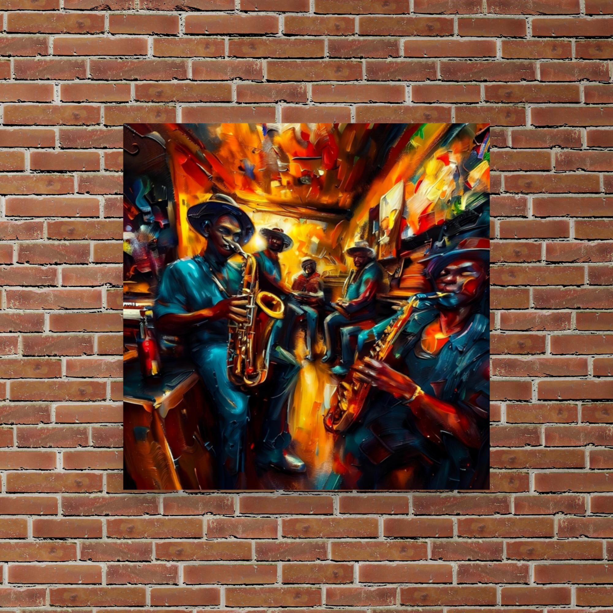 Jazz Band Poster Blues Music Modern Pop Art Afro Wall Art Music African ...