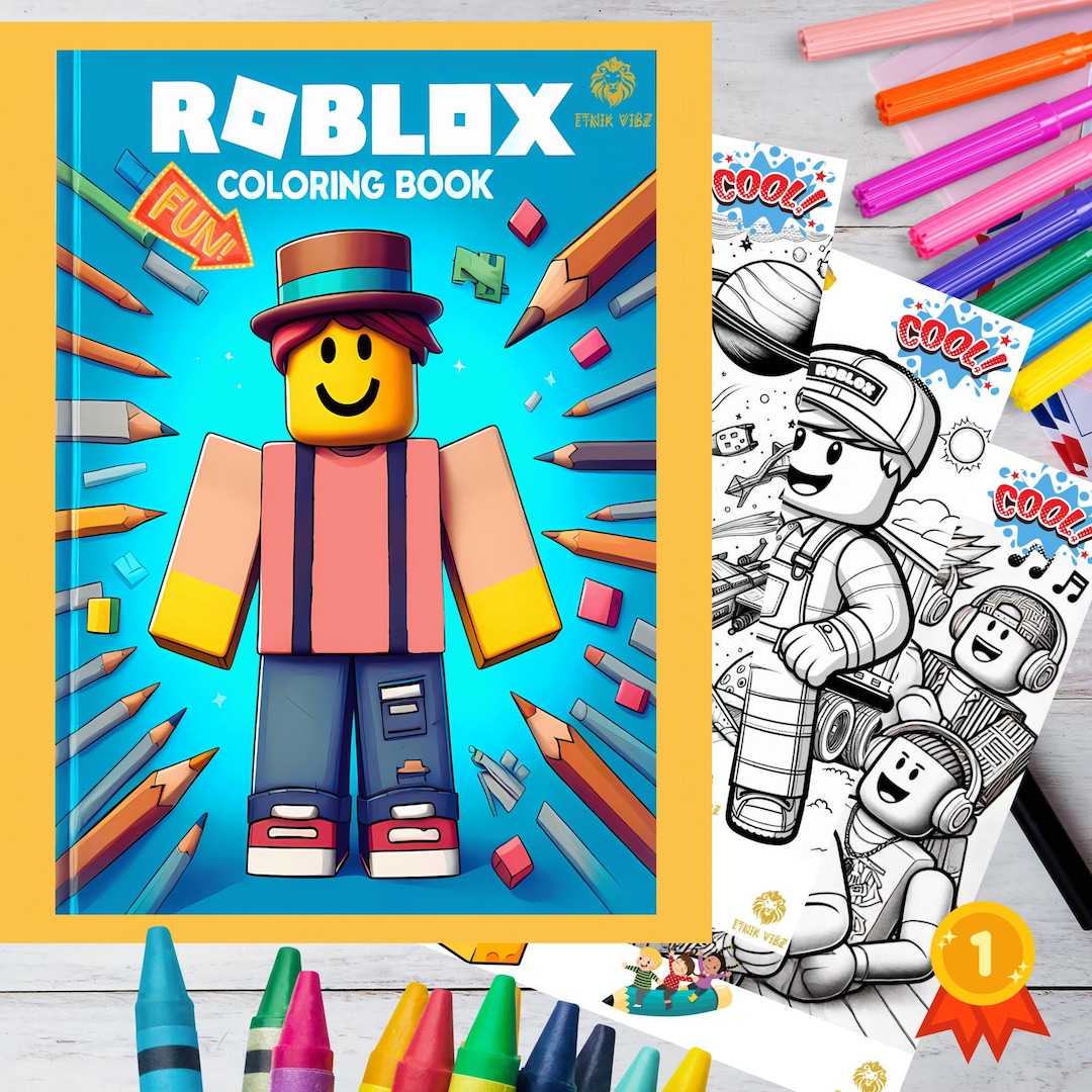 Roblox Coloring Book Gift, School Teacher Project, Roblox PDF, Roblox ...
