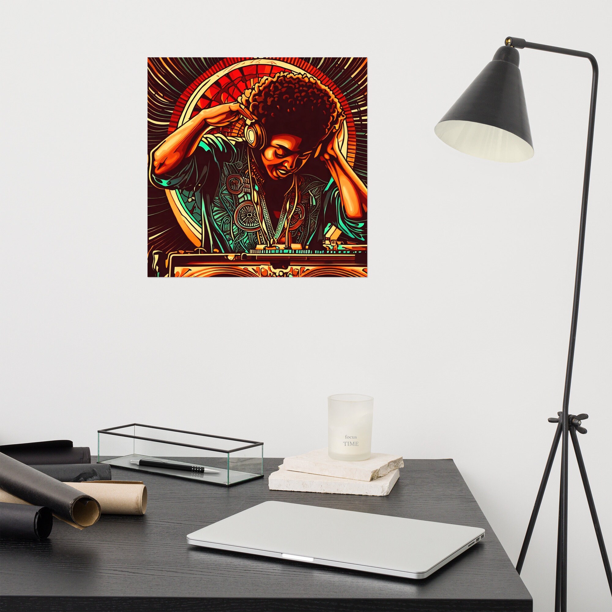 DJ Poster Harlem Renaissance MC Music Afro Wall Art - Etsy