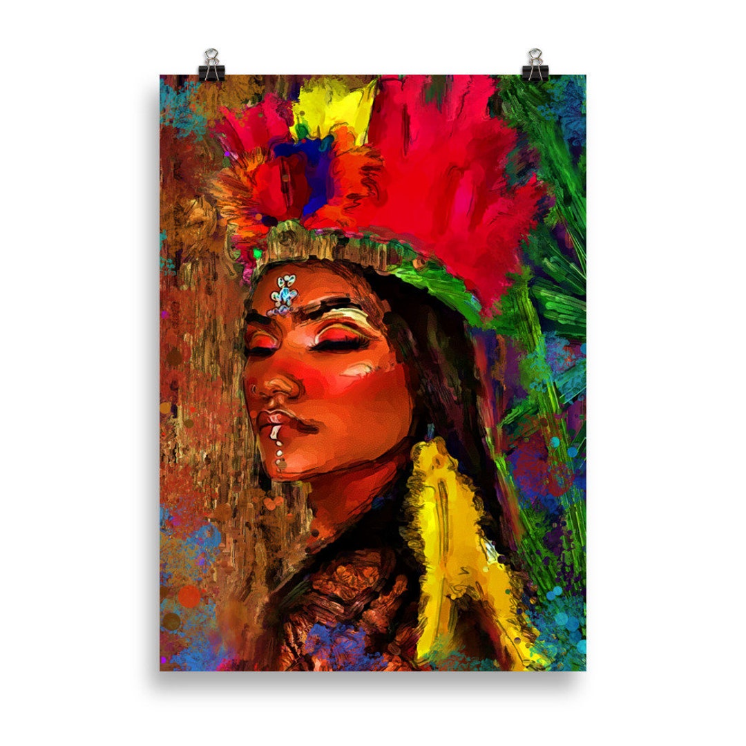 Native Beauty Poster - Native Wall Art, American Indian Art Canvas ...
