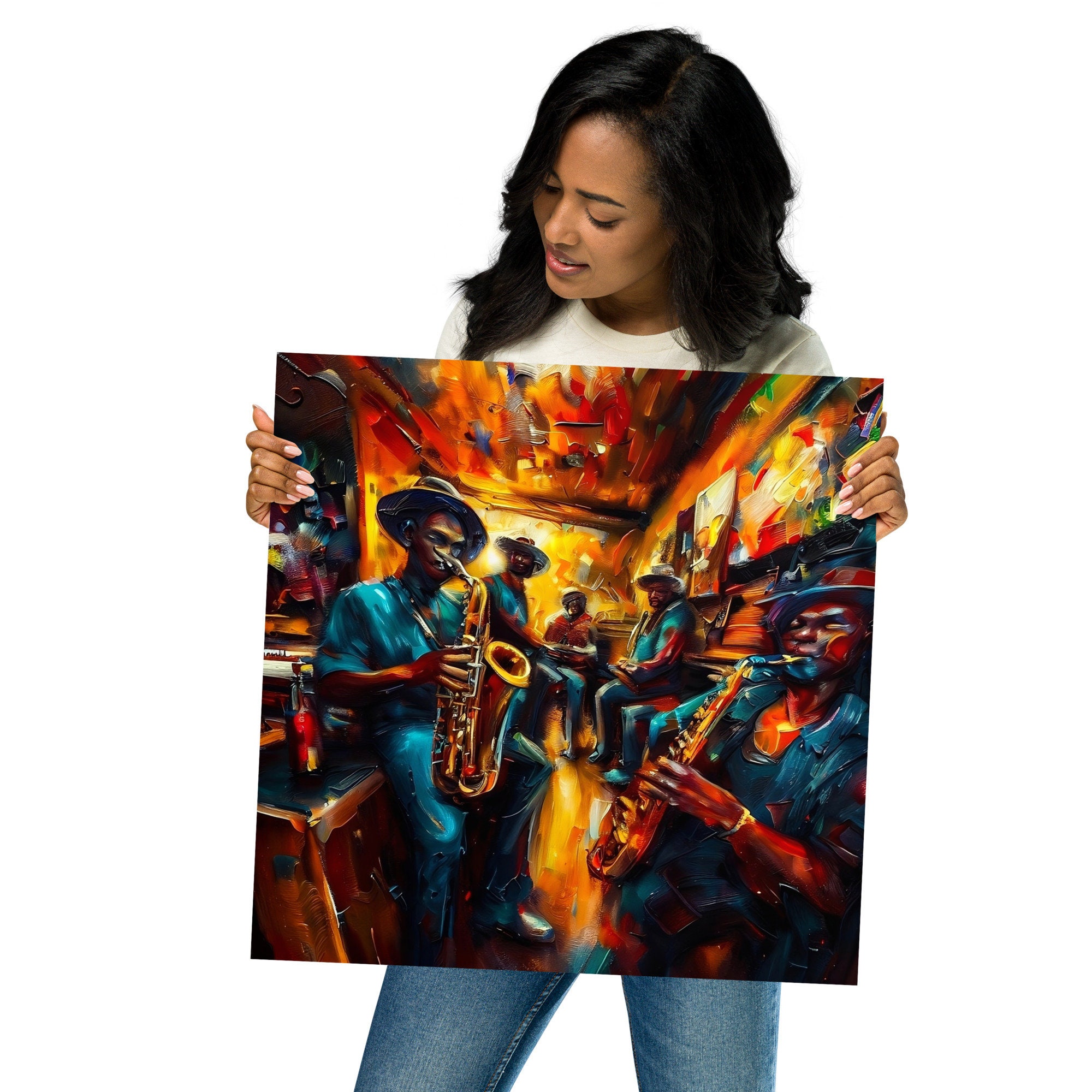 Jazz Band Poster Blues Music Modern Pop Art Afro Wall Art Music African ...