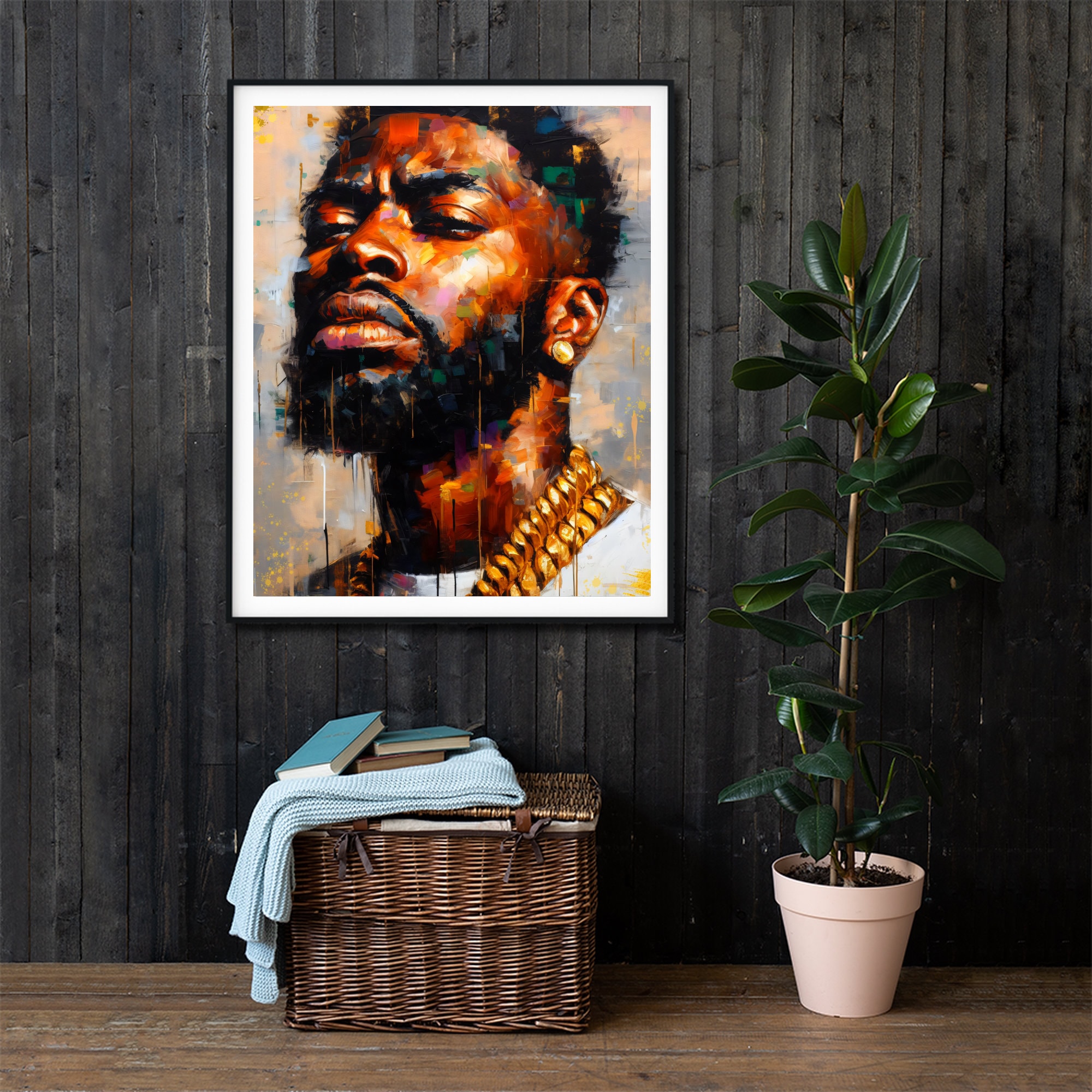 Black Man Wall Art, Black Art, Black Man Poster, Afro Wall Art, African ...