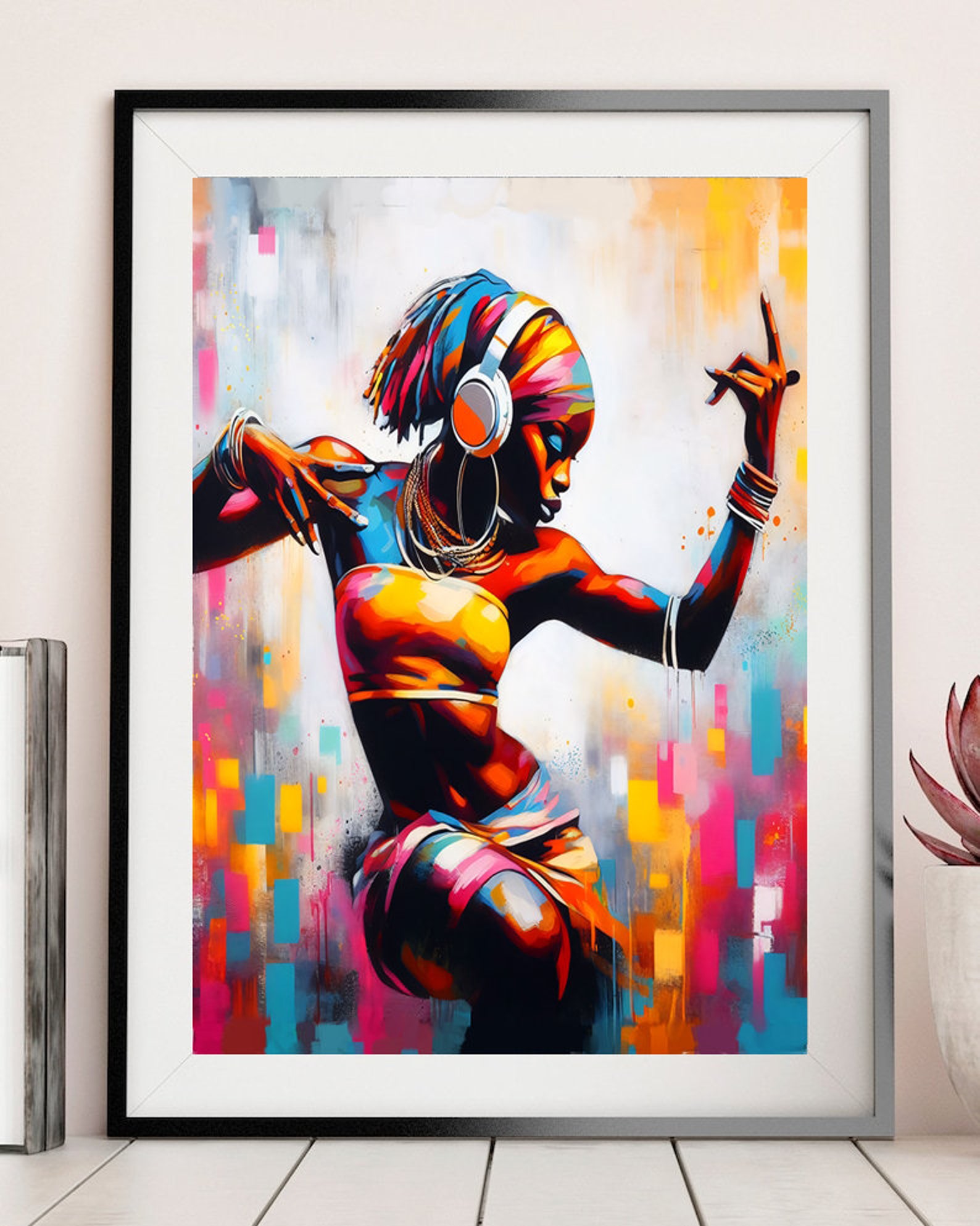 Black Woman Art Poster, Black Music, Black Artist Prints,afro Wall Art ...
