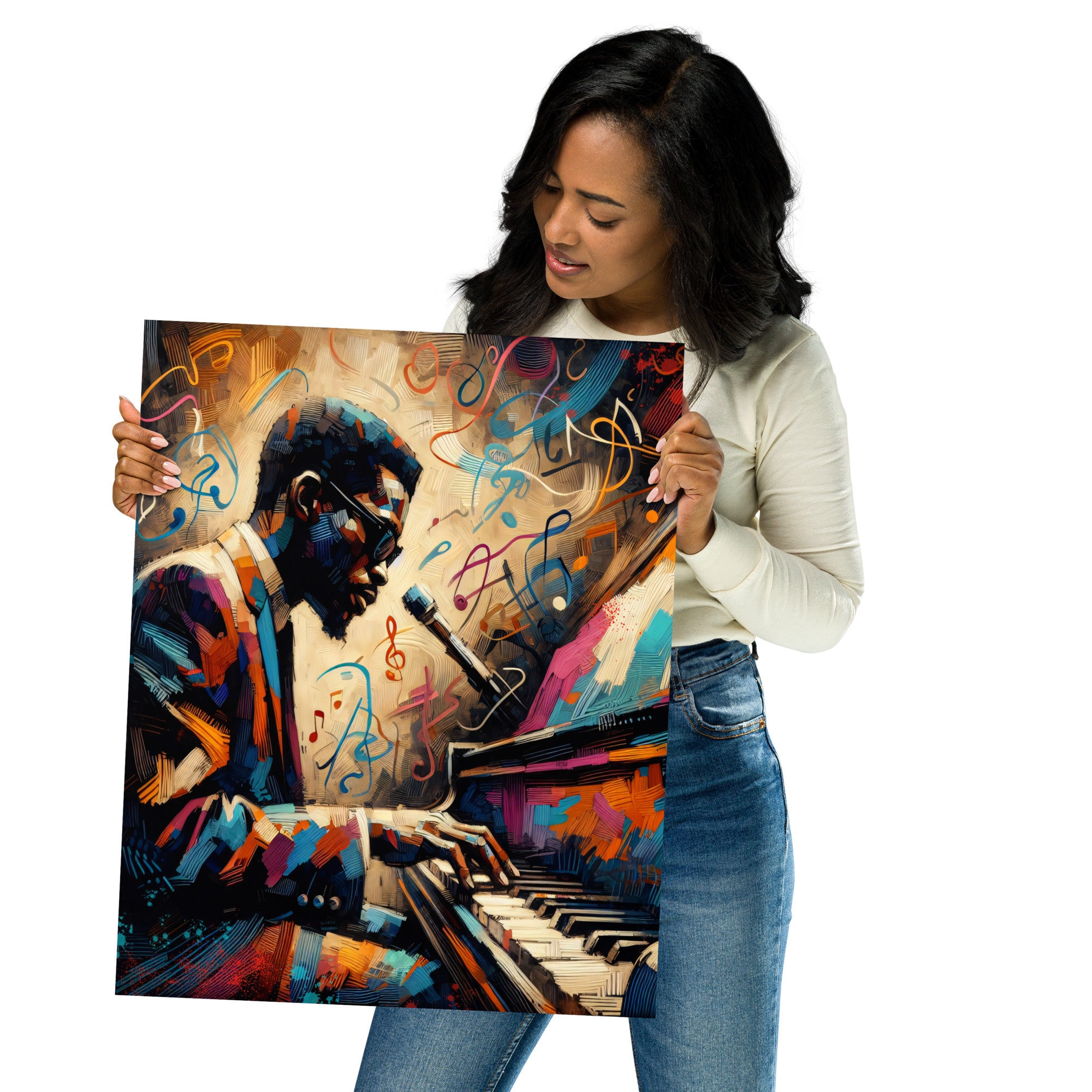 Afro Jazz Player, Piano Player, Jazz Art, Afro Wall Art, African ...