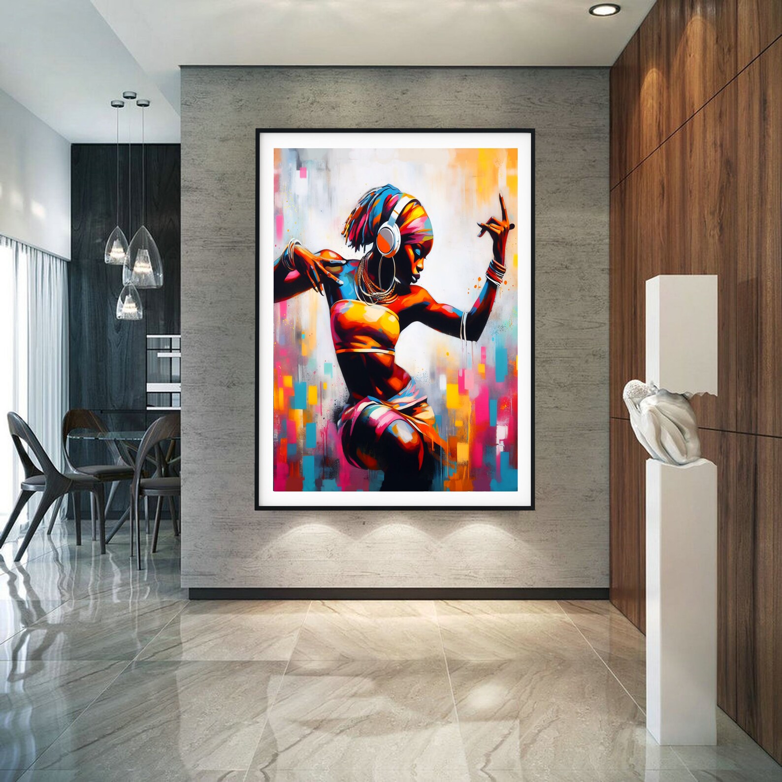 Black Woman Art Poster, Black Music, Black Artist Prints,afro Wall Art ...