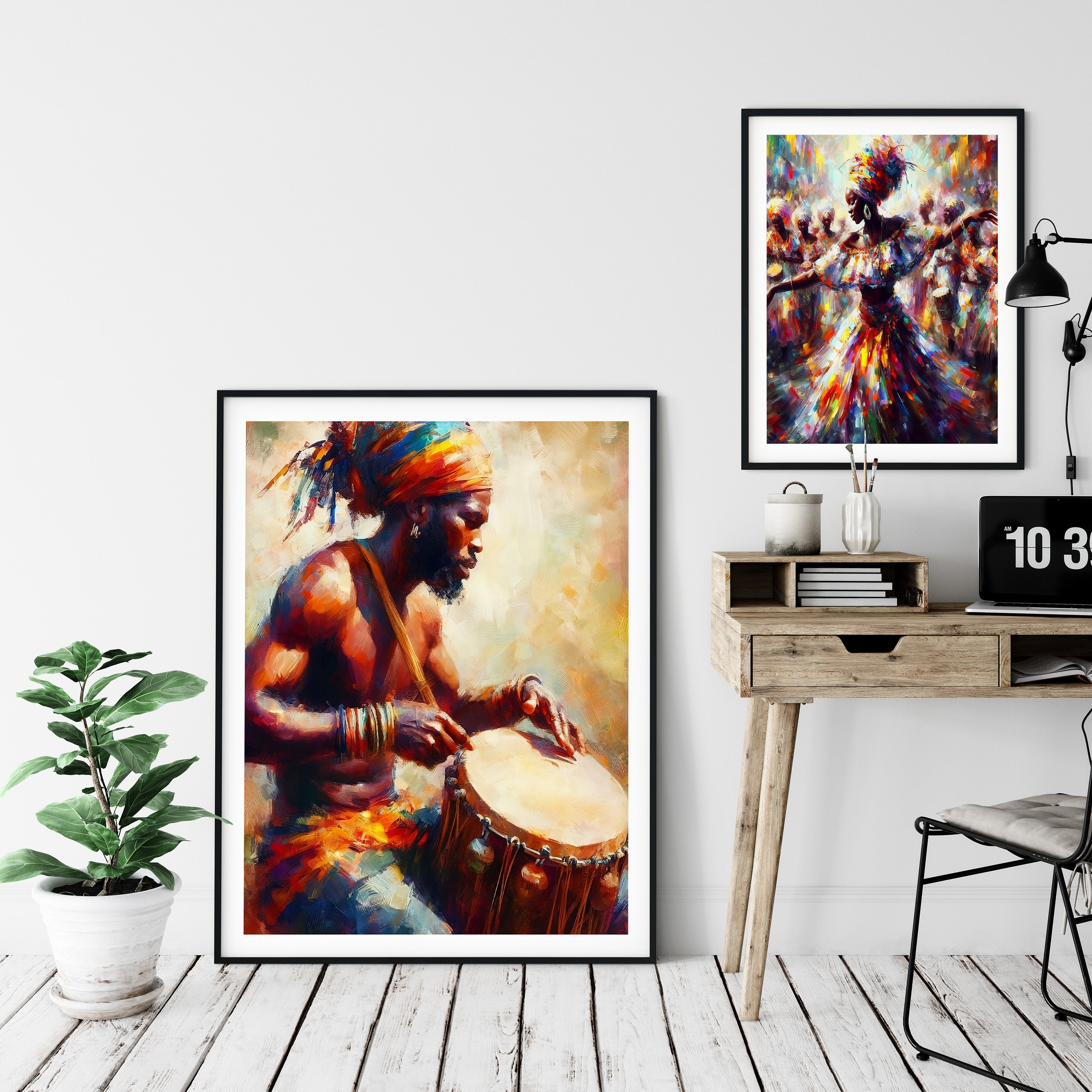 Drum Man Poster | Caribbean Vibe | Bongo Conga Gwoka Music | Afro Wall ...