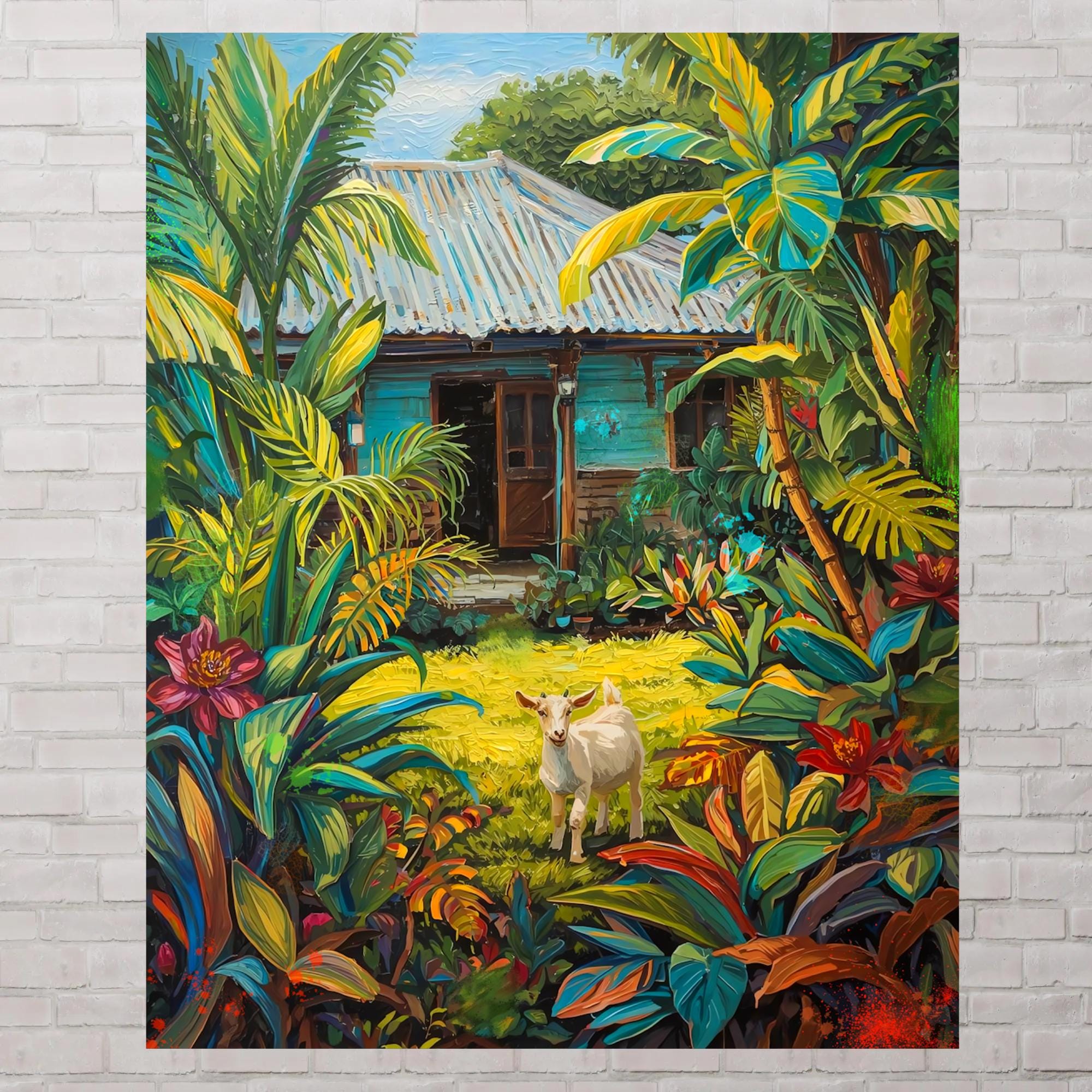 Caribbean Art Poster, Island Wall Art, Caribbean Canvas Style Wall Art ...