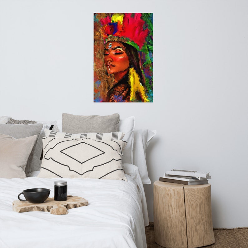 Native Beauty Poster Native Wall Art, American Indian Art Canvas ...