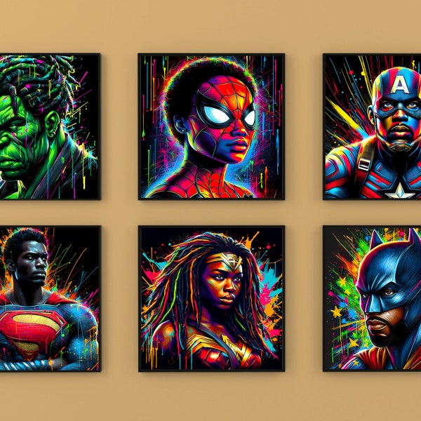 Superhero Poster - Etsy