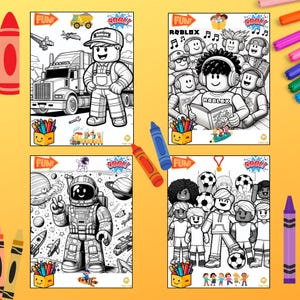 Roblox Coloring Book Gift, School Teacher Project, Roblox PDF, Roblox ...