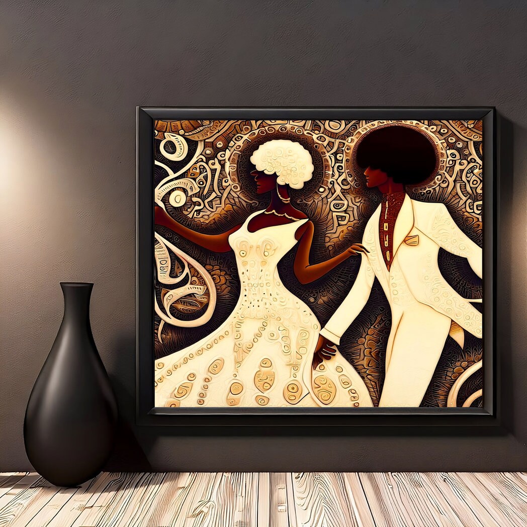 Harlem Renaissance Art Print: Black Couple Poster, Ethnic Wall Decor - Etsy