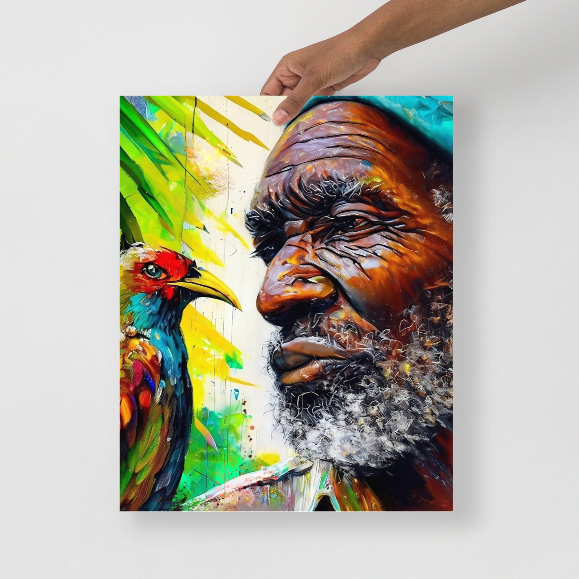 Old Rasta Man Poster Wall Art Wall Prints Caribbean and - Etsy