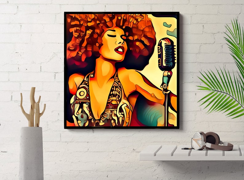 Black Woman Poster Harlem Renaissance Afro Wall Art - Etsy