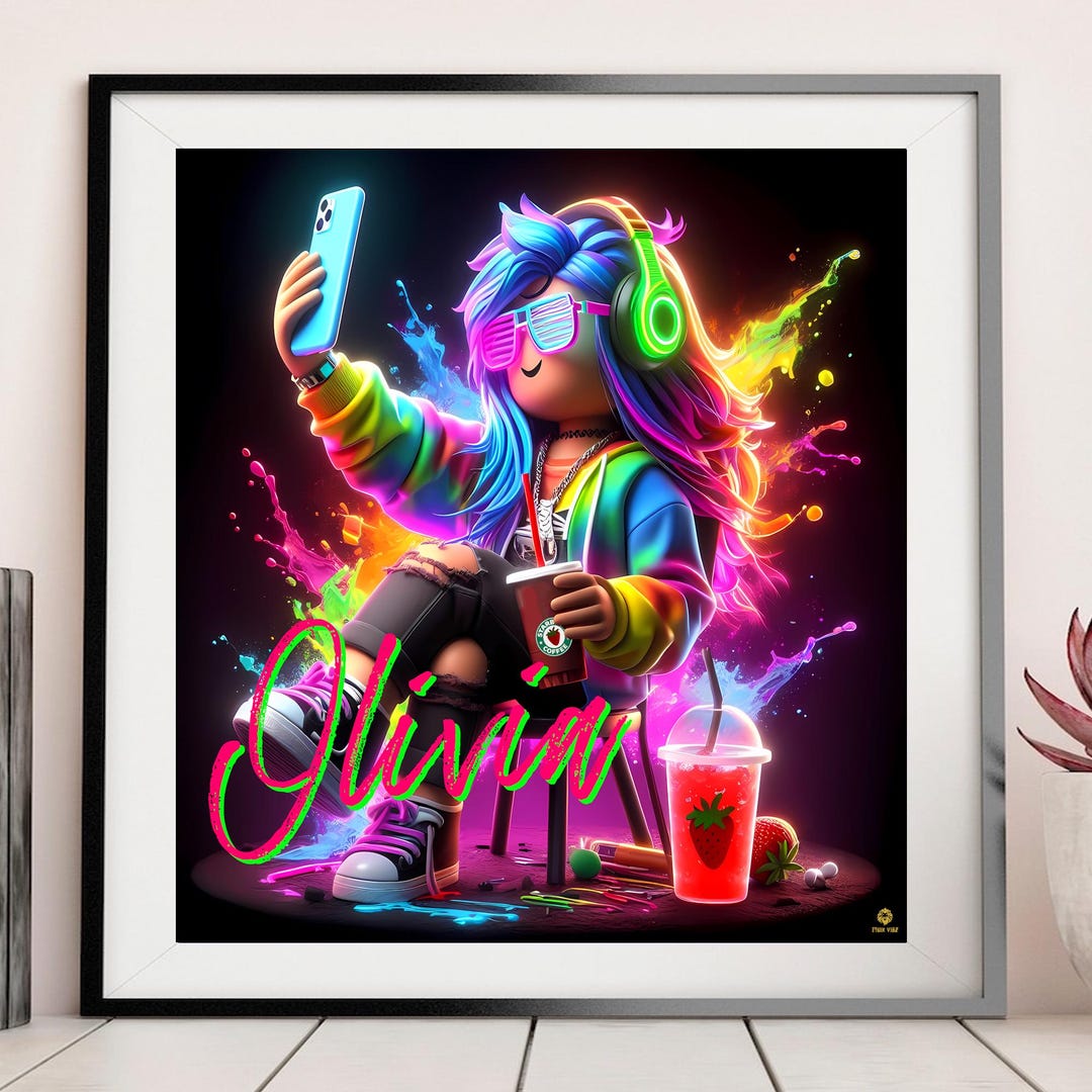Roblox Girl Personalized Gifts, Roblox Birthday Gifts, Roblox Girl ...