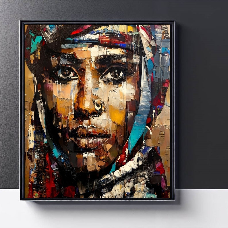 Tuareg Woman Poster Wall Art Wall Prints Unique Gift Canva Style Nubian ...