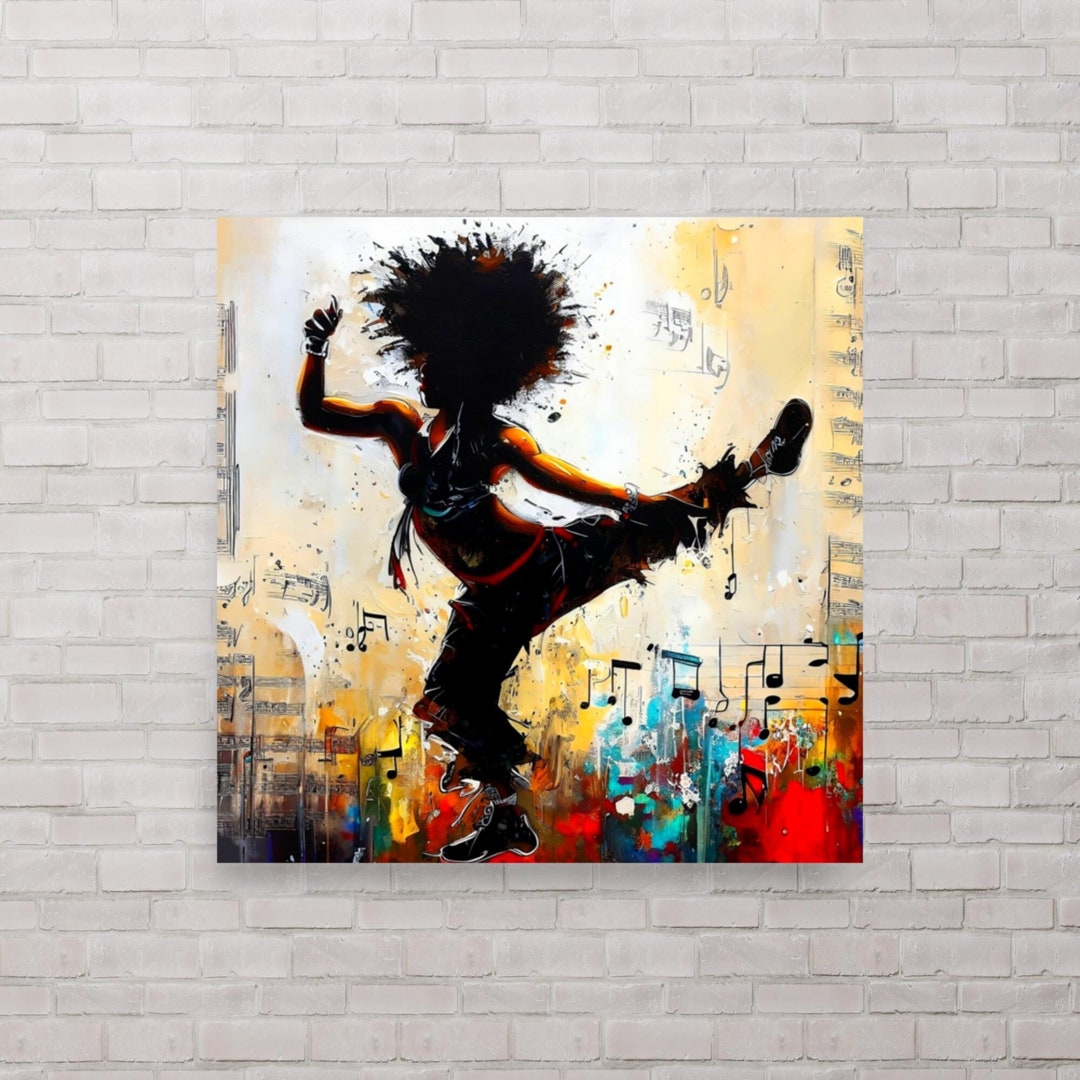 Hip Hop Dancer Poster | Black Music | Modern Pop Art | Afro Wall Art ...
