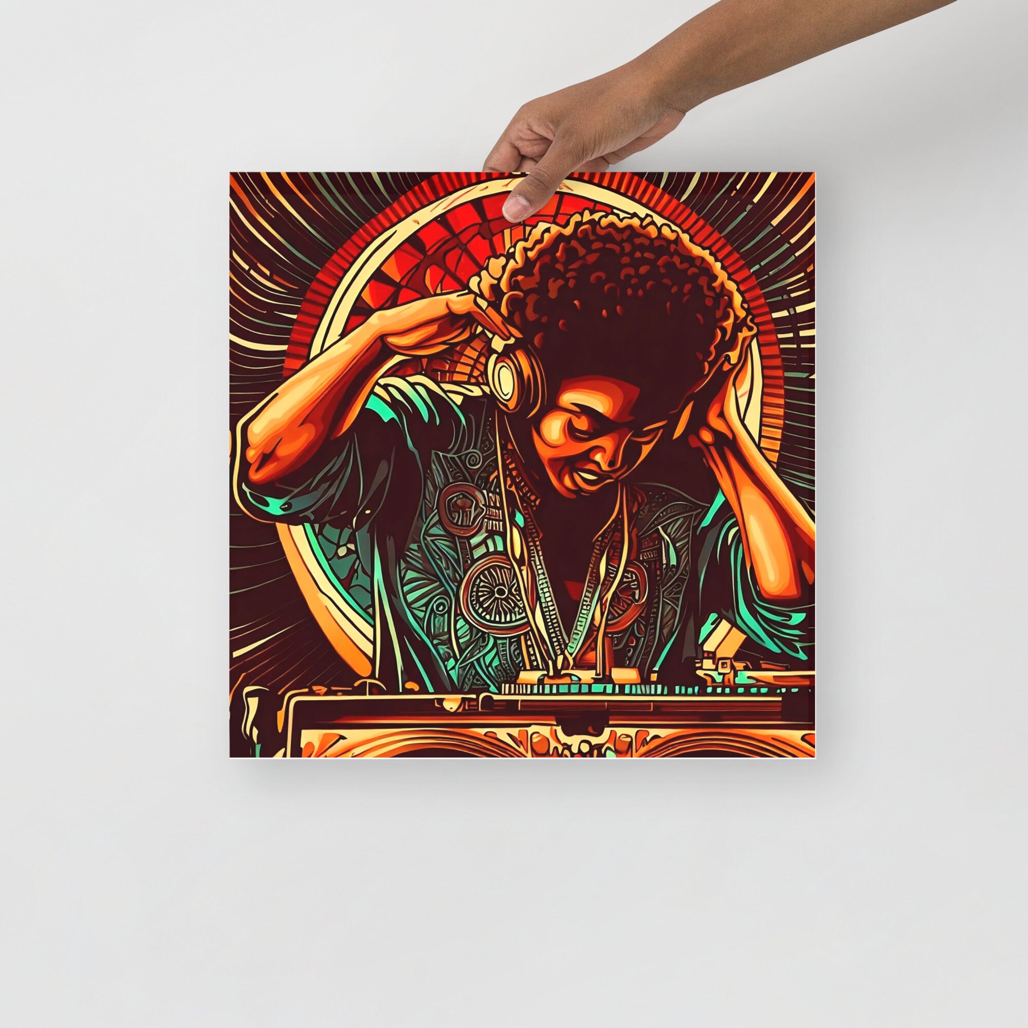 DJ Poster Harlem Renaissance MC Music Afro Wall Art - Etsy