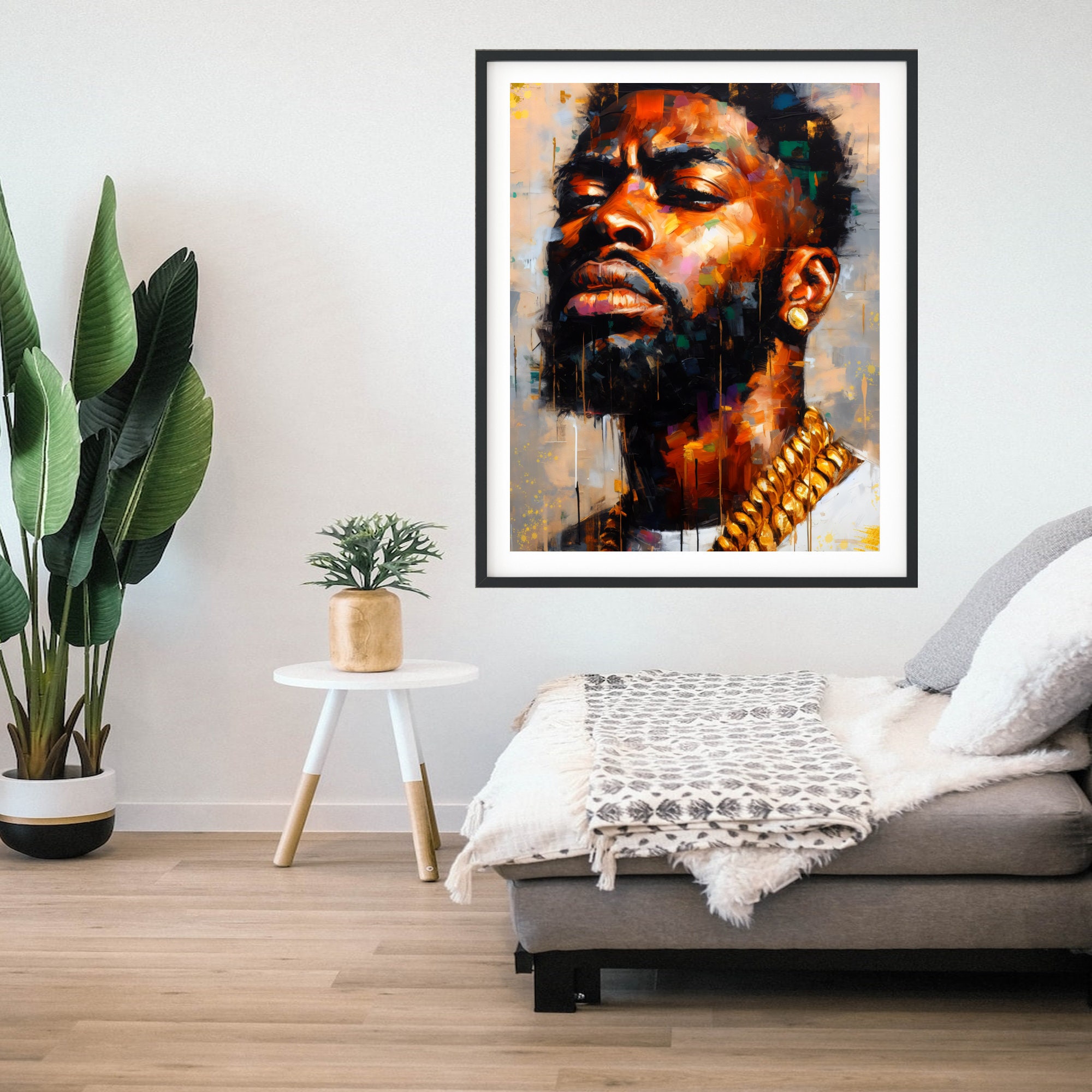Black Man Wall Art, Black Art, Black Man Poster, Afro Wall Art, African ...