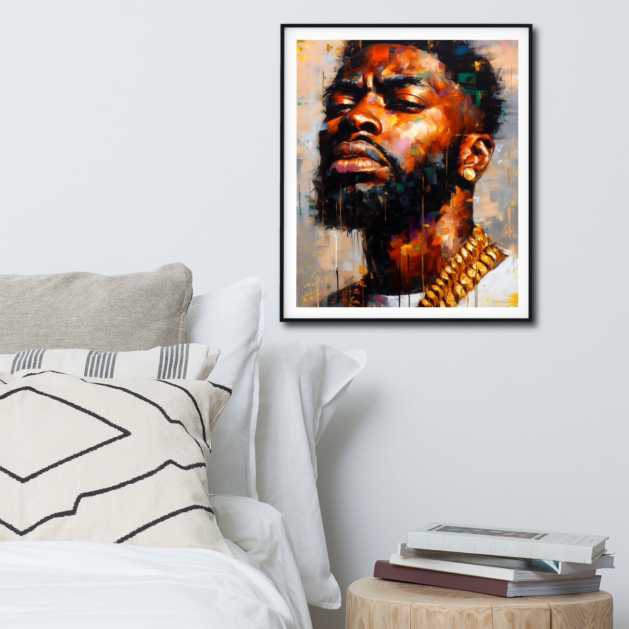 Black Man Wall Art, Black Art, Black Man Poster, Afro Wall Art, African ...