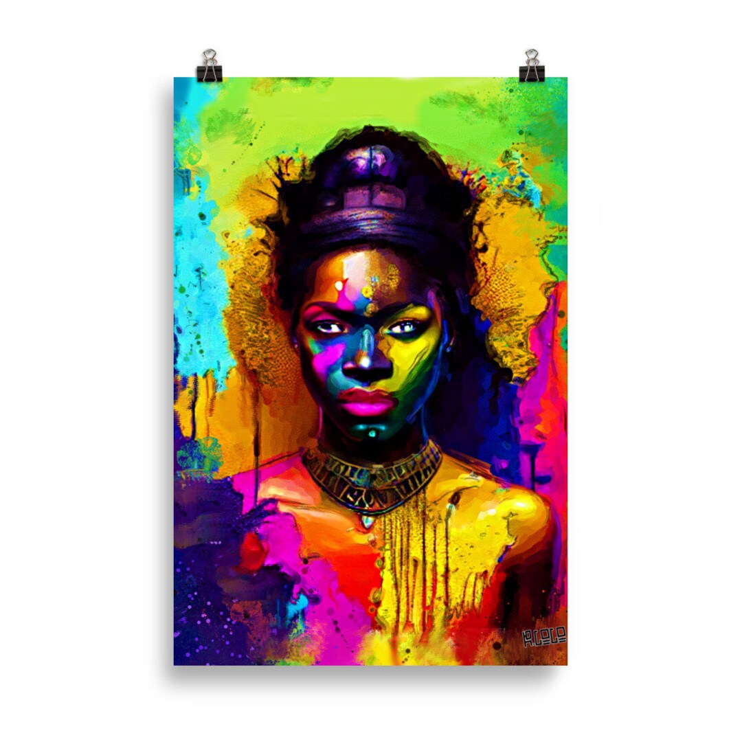 Black Woman Poster, Afrofuturism Canvas Style, Black Family, Black ...