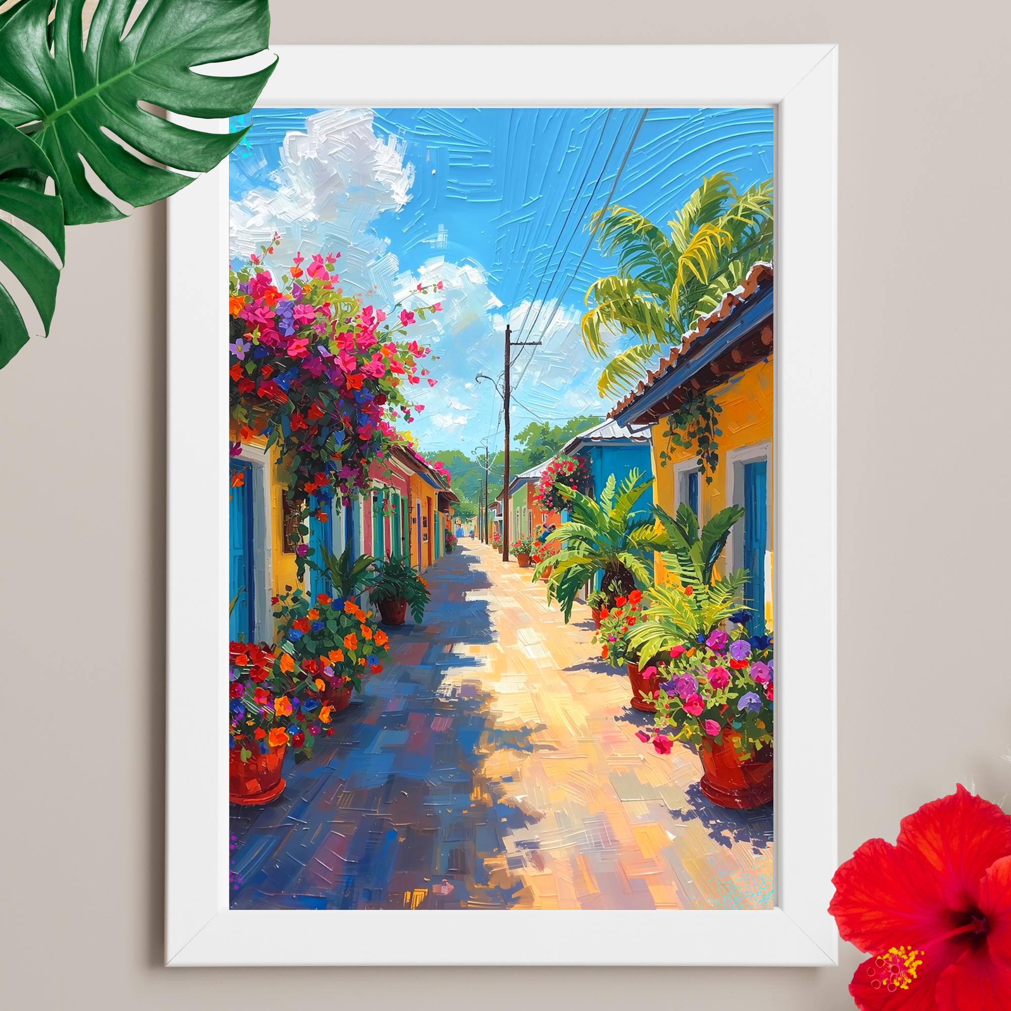 Caribbean Art Poster, Island Wall Art, Caribbean Canvas Style Wall Art ...