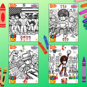 Roblox Coloring Book Gift, School Teacher Project, Roblox PDF, Roblox ...