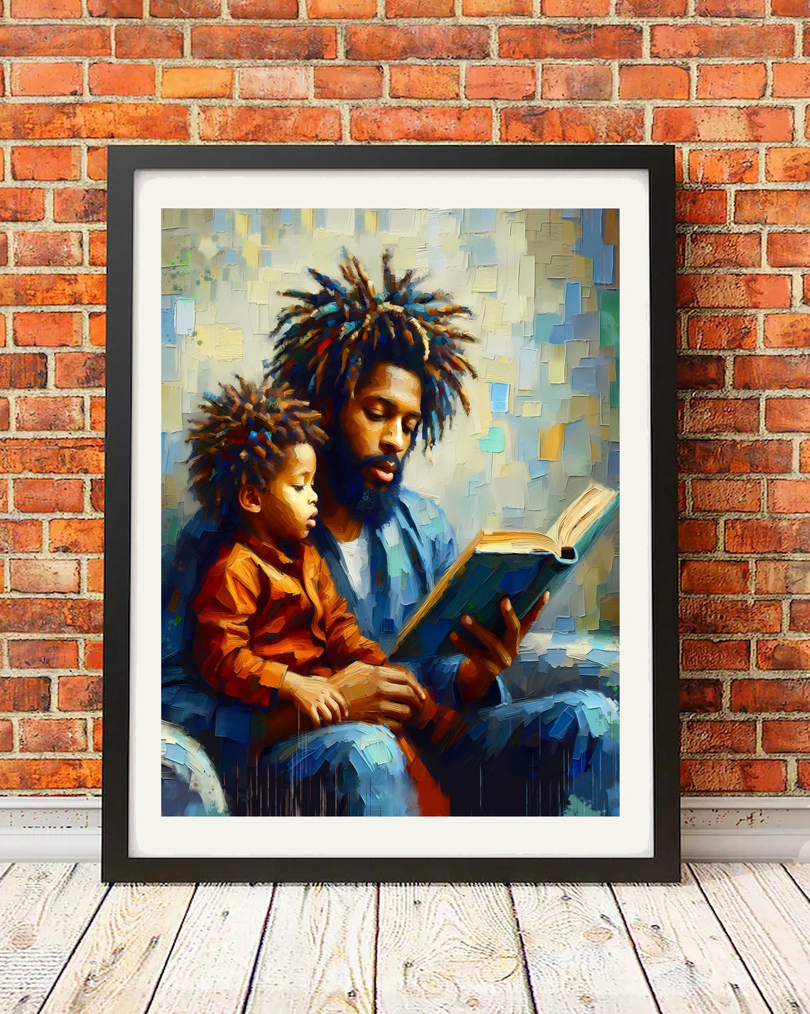 Black Father and Son Wall Art | Black Man Poster | Caribbean Art |afro ...