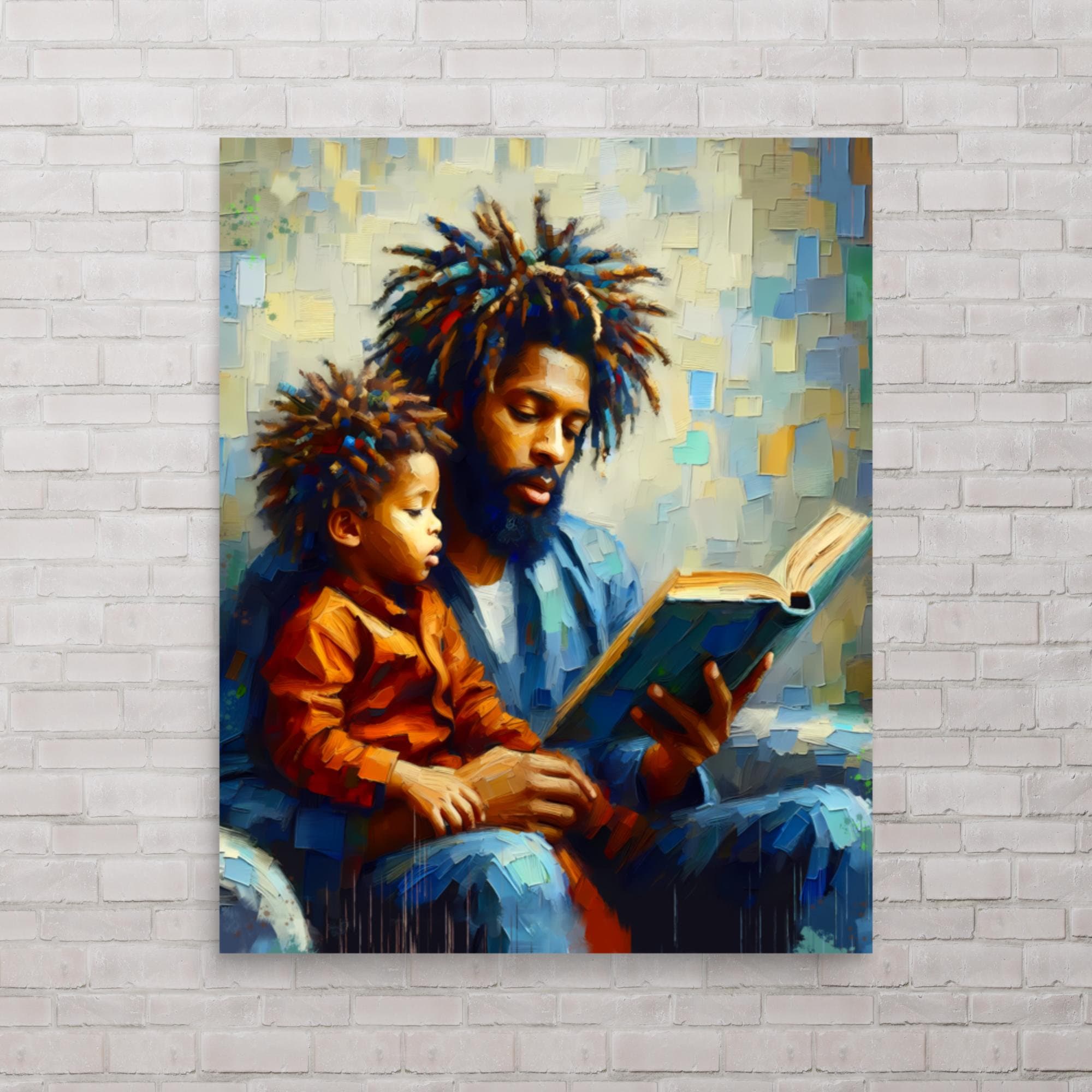 Black Father and Son Wall Art Black Man Poster Caribbean Art afro Wall ...
