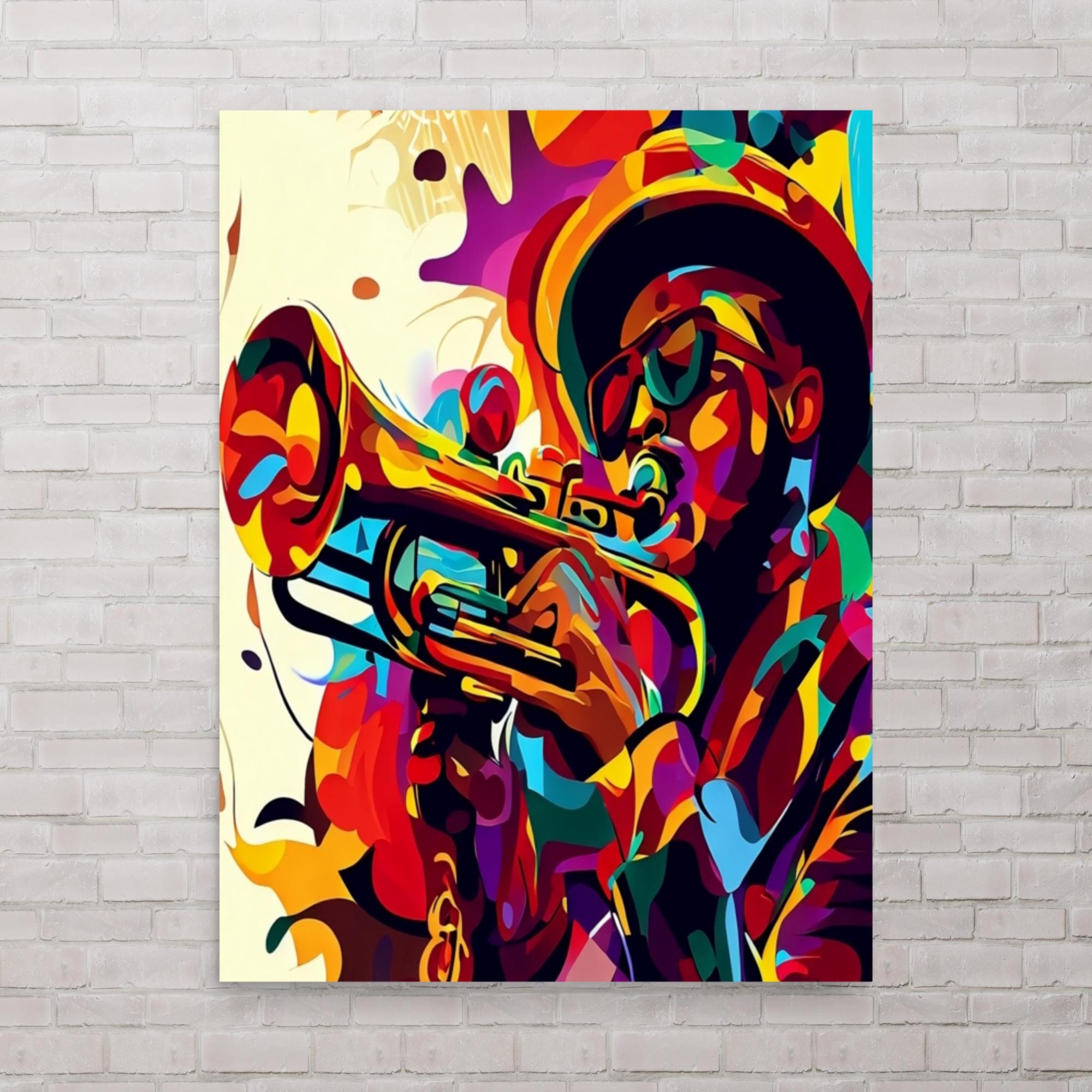 Jazz Player Poster Blues Music Modern Pop Art Afro Wall Art Music ...